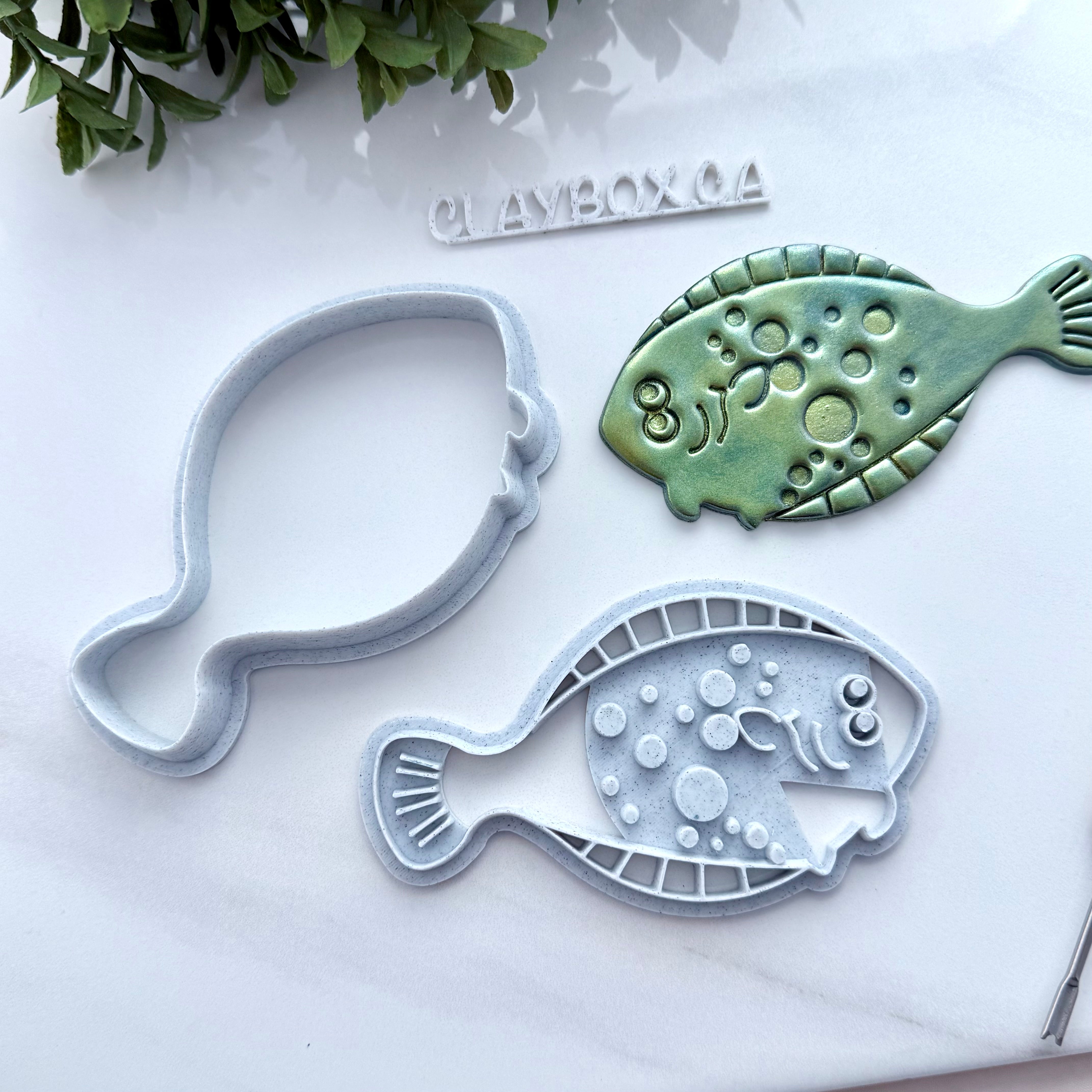 Large Flounder Pottery Stamp and Cutter – 3D Printed Clay Tools – Clay ...