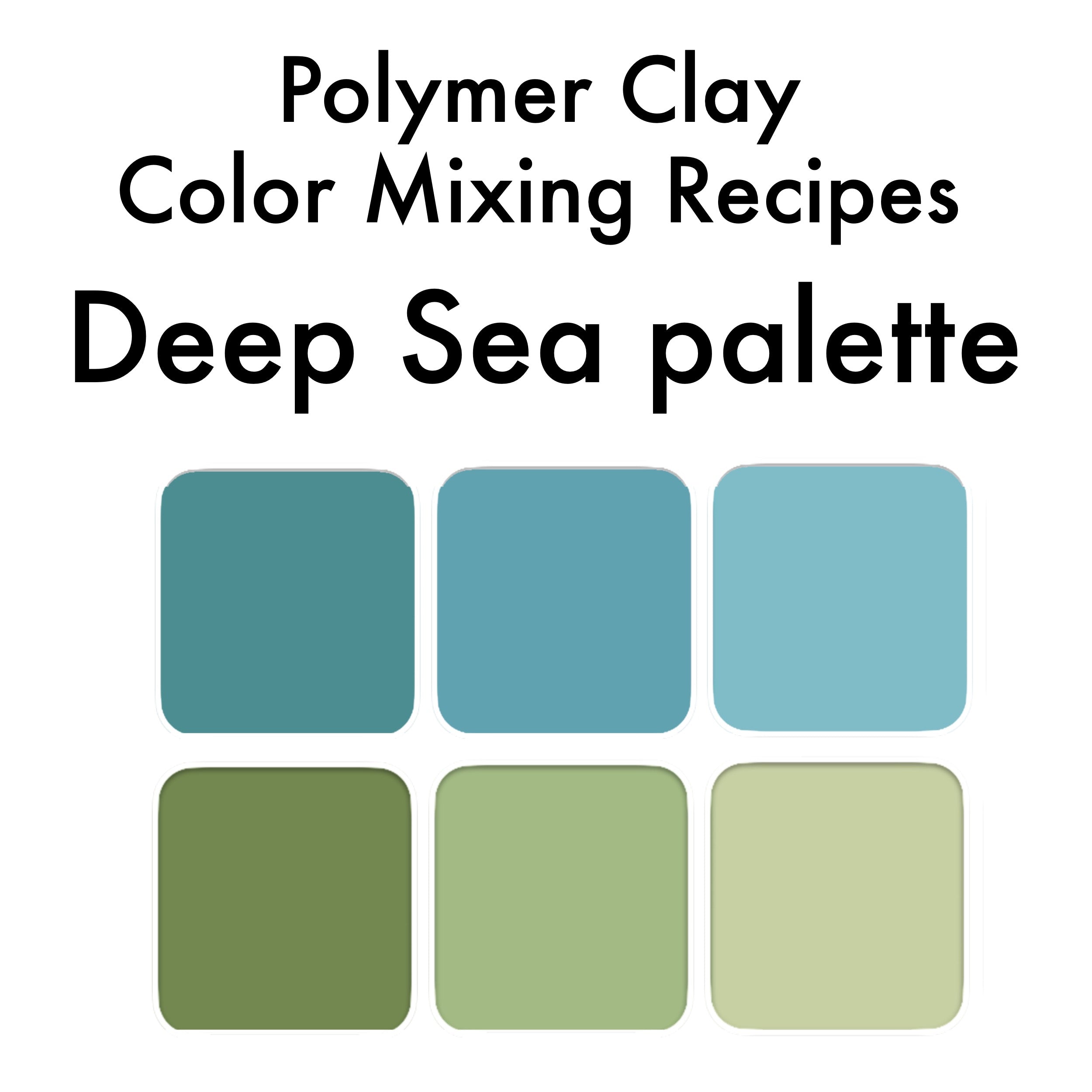 Deep Sea palette - color recipes for Premo polymer clay – Clay Box Supplies